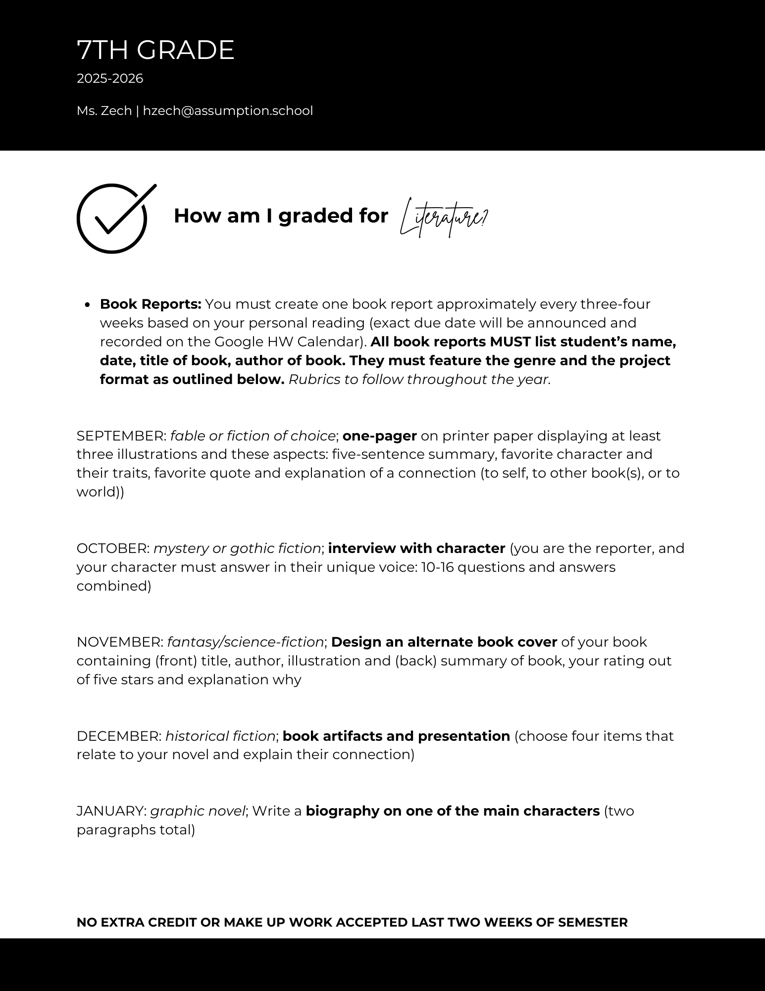 Literature Syllabus- 7th Grade – ACS Seventh Grade